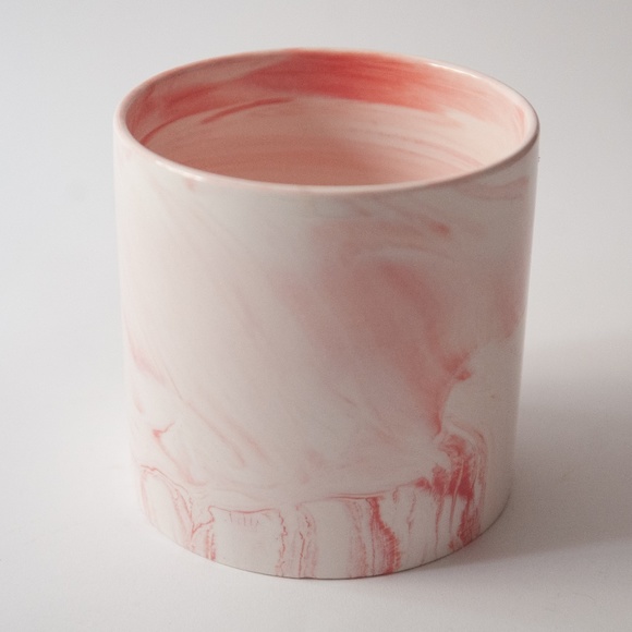 Unbranded | Accents | Glossy Ceramic Pink Swirl Plant Pot Or Planter ...